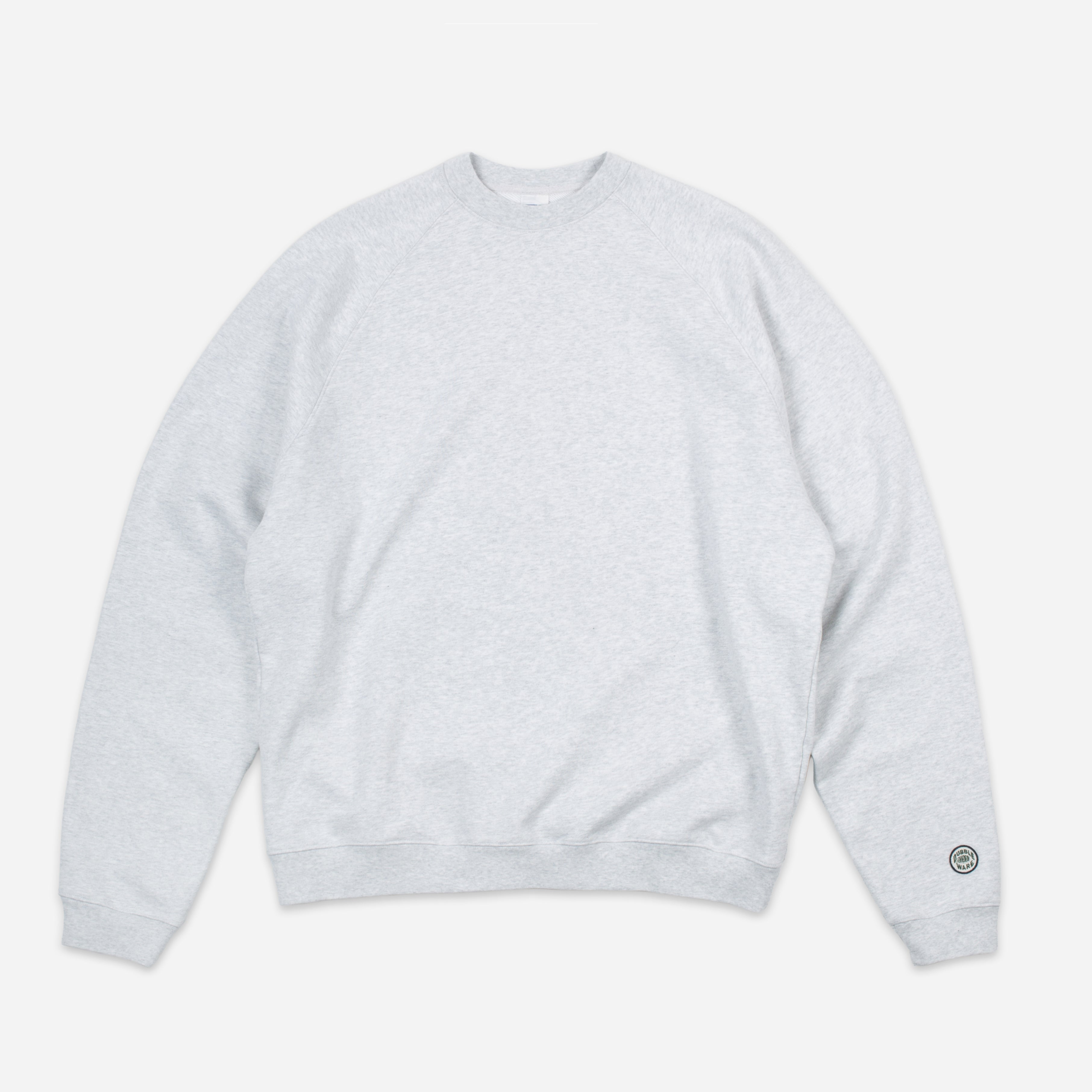 CREW SWEATSHIRT - ASH GREY HEATHER - DUBBLEWARE – Dubbleware